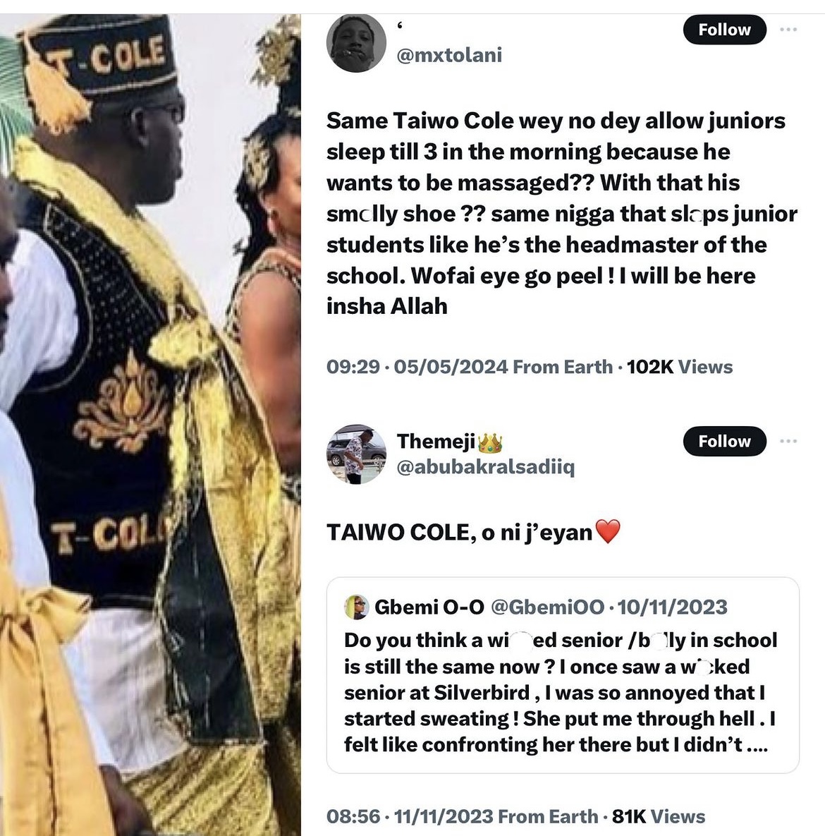 Wofai Marriage Scandal: schoolmates come for Taiwo Cole, reveals he was ...